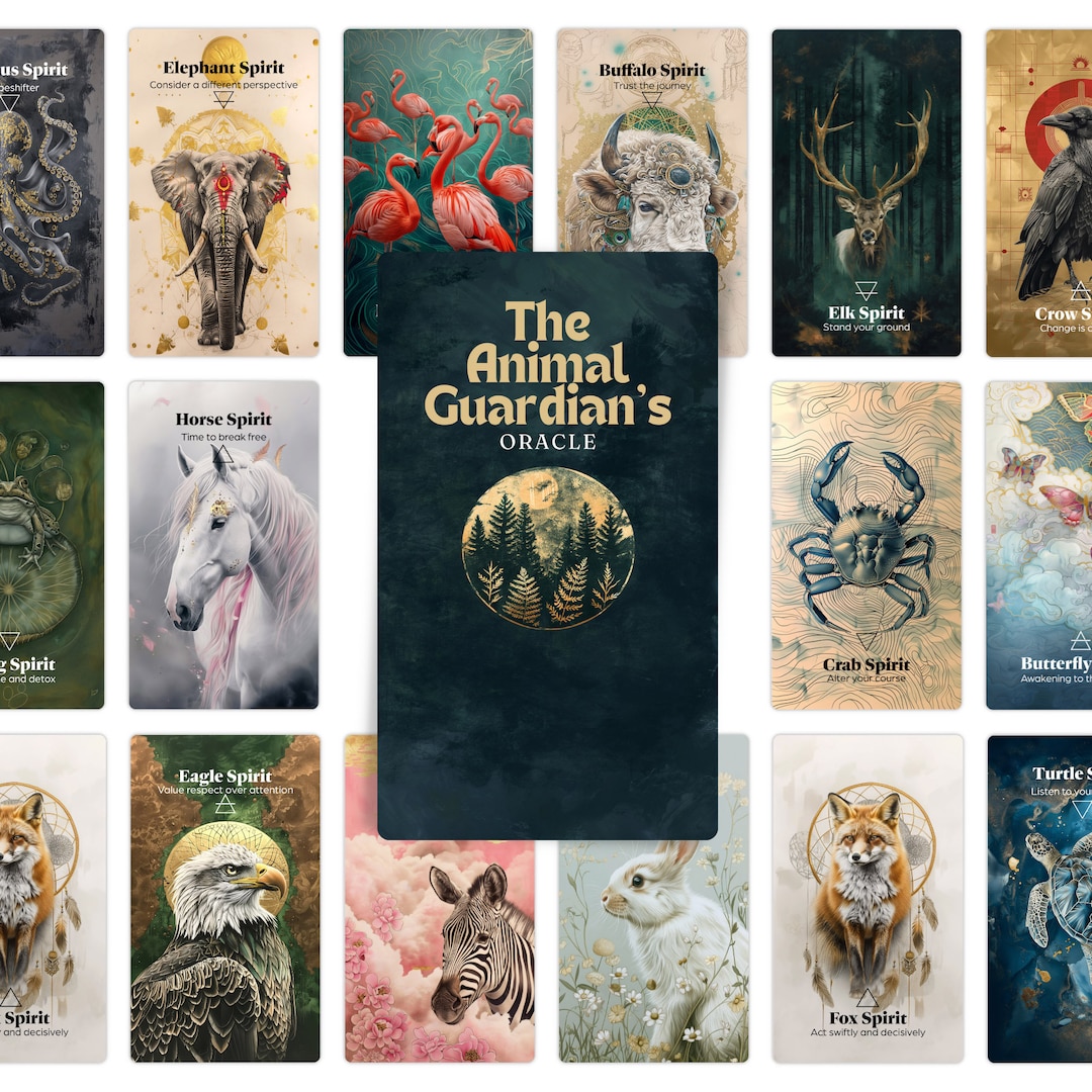 Animal Guardian's Oracle Deck 42 Card Deck Animal Oracle Cards - Etsy UK