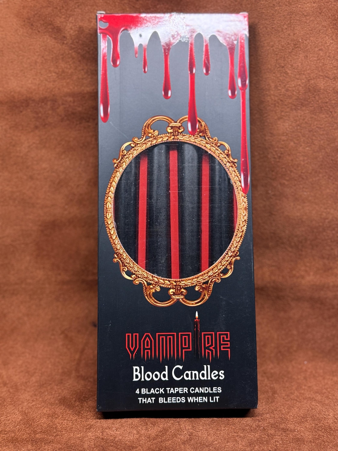 Bleeding Ritual Candles - Black Taper With Red Wax (4) - Etsy