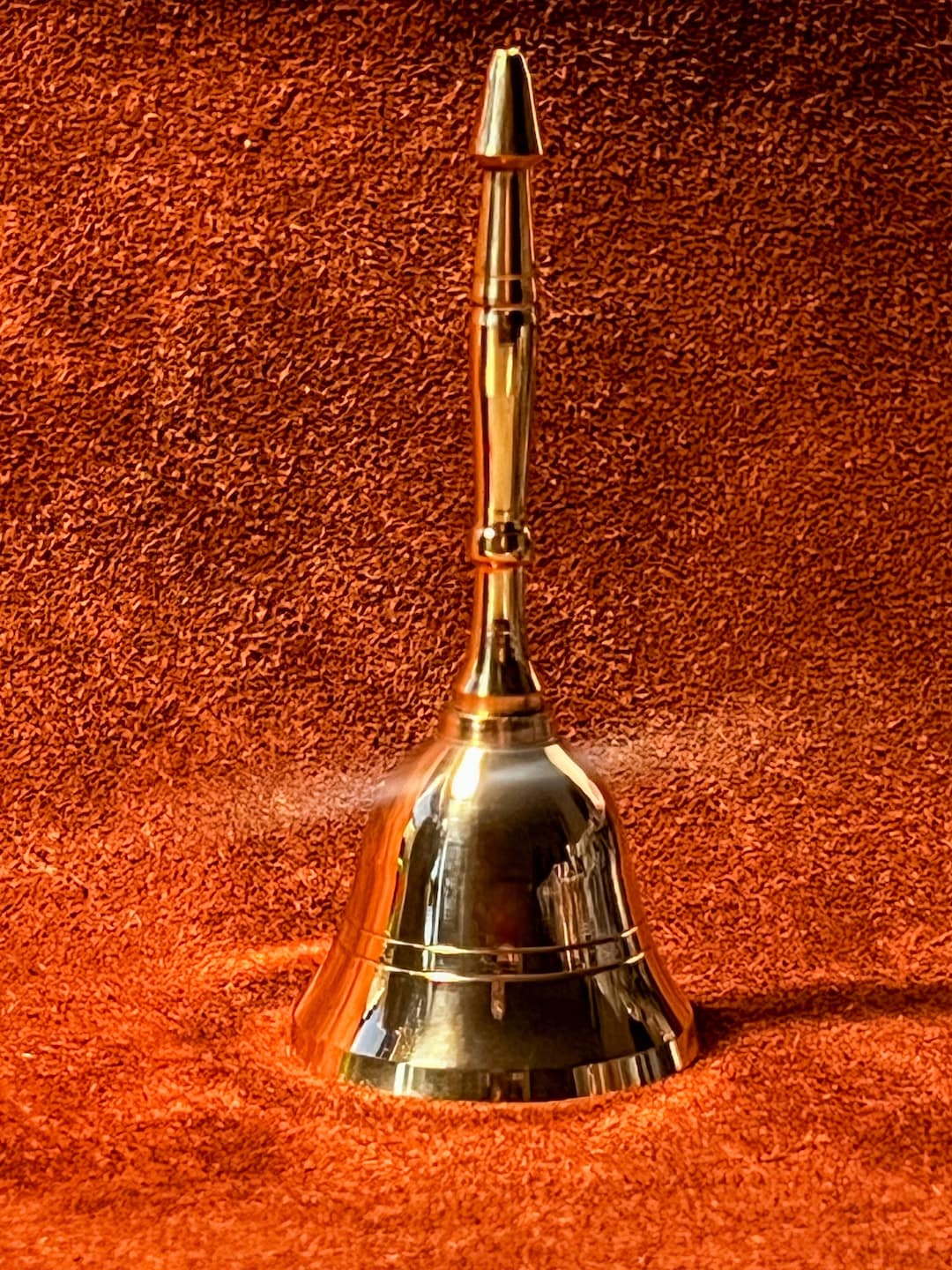 Brass Bell With Handle - 4'' Ritual and Meditation Bell, Hand Spiritual ...