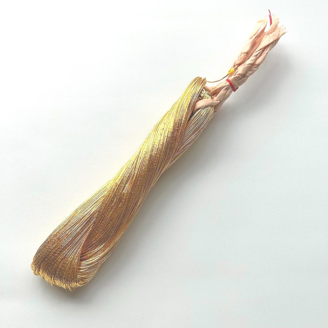 Authentic Pure Gold Leaf Thread ”12gake” for Japanese Traditional ...