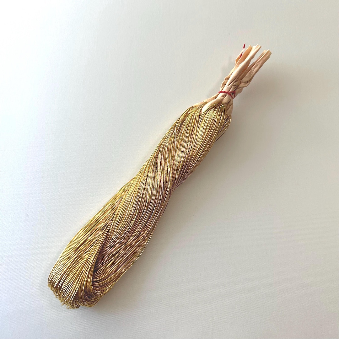 Authentic Pure Gold Leaf Thread ”8gake” for Japanese Traditional Crafts ...