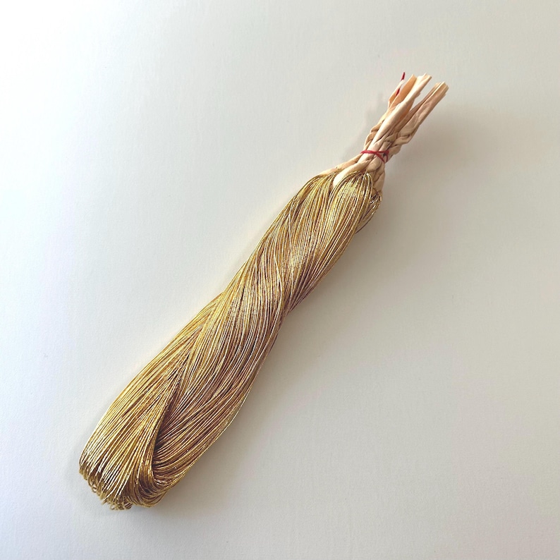 Authentic Pure Gold Leaf Thread ”8gake” for Japanese Traditional Crafts ...