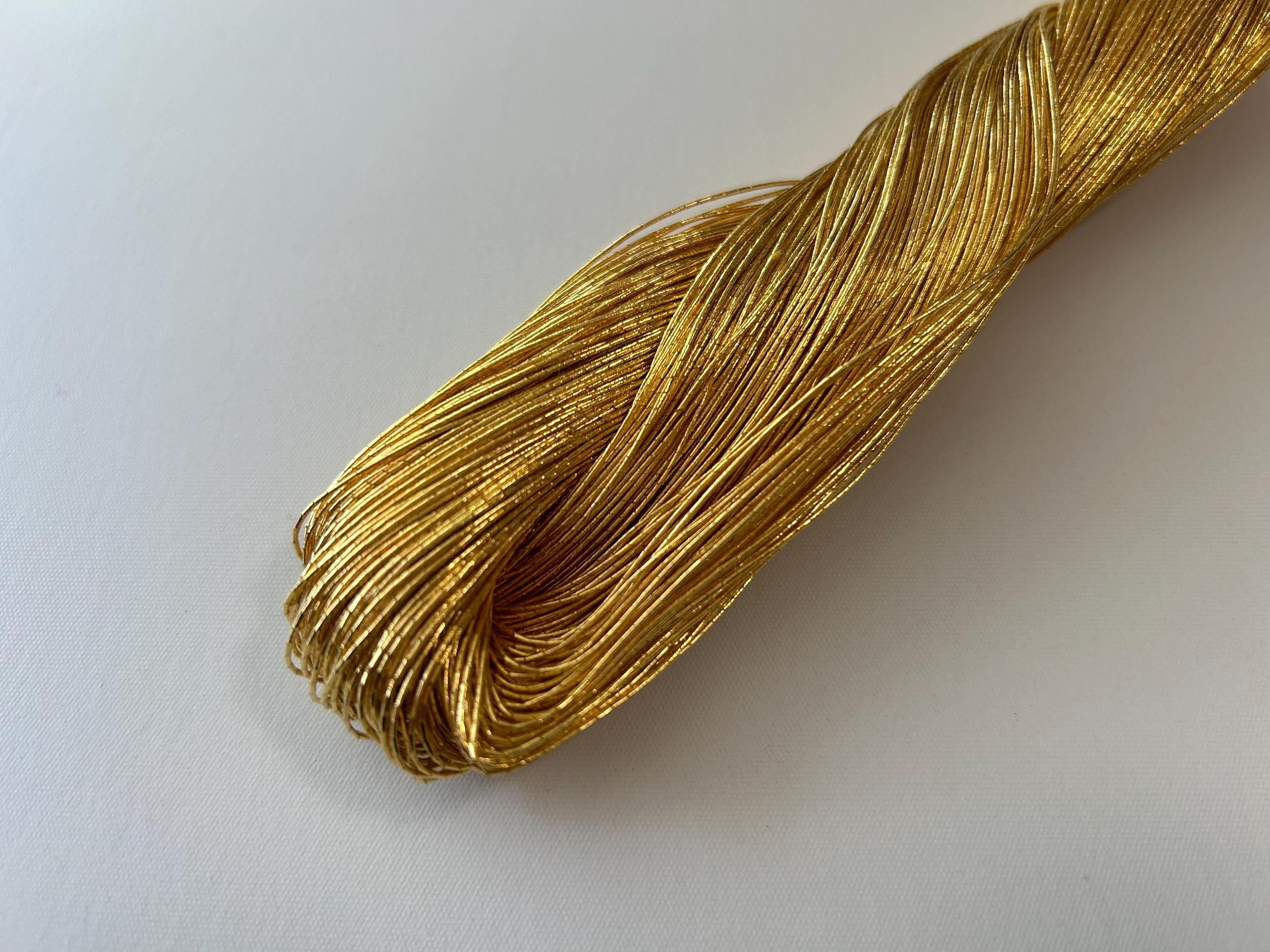 Authentic Pure Gold Leaf Thread ”8gake” for Japanese Traditional Crafts ...