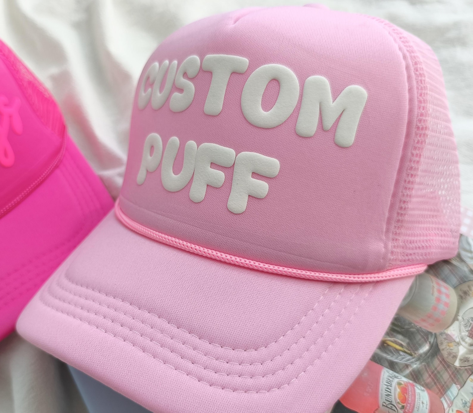 Custom Puff Hat, Personalized Puff Trucker Hat, Foam Puff Print Hat ...