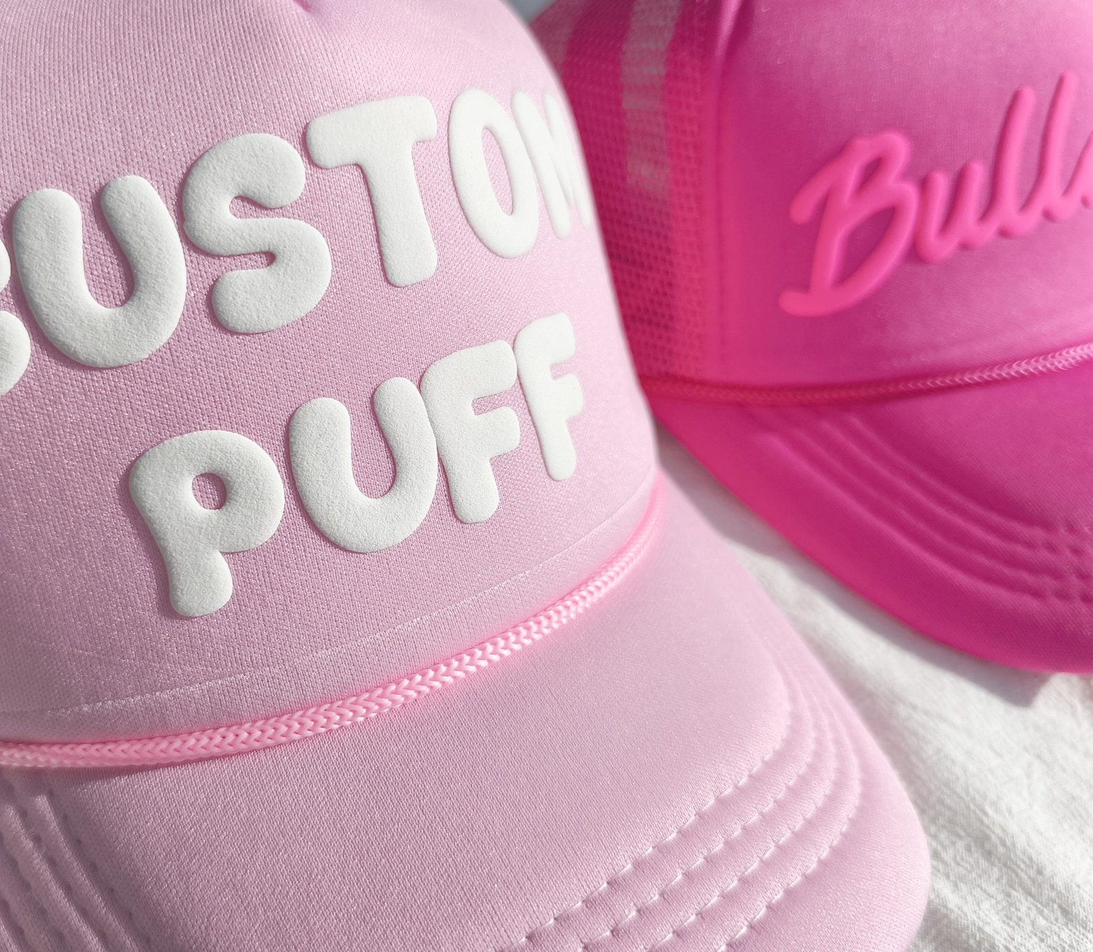 Custom Puff Hat, Personalized Puff Trucker Hat, Foam Puff Print Hat ...