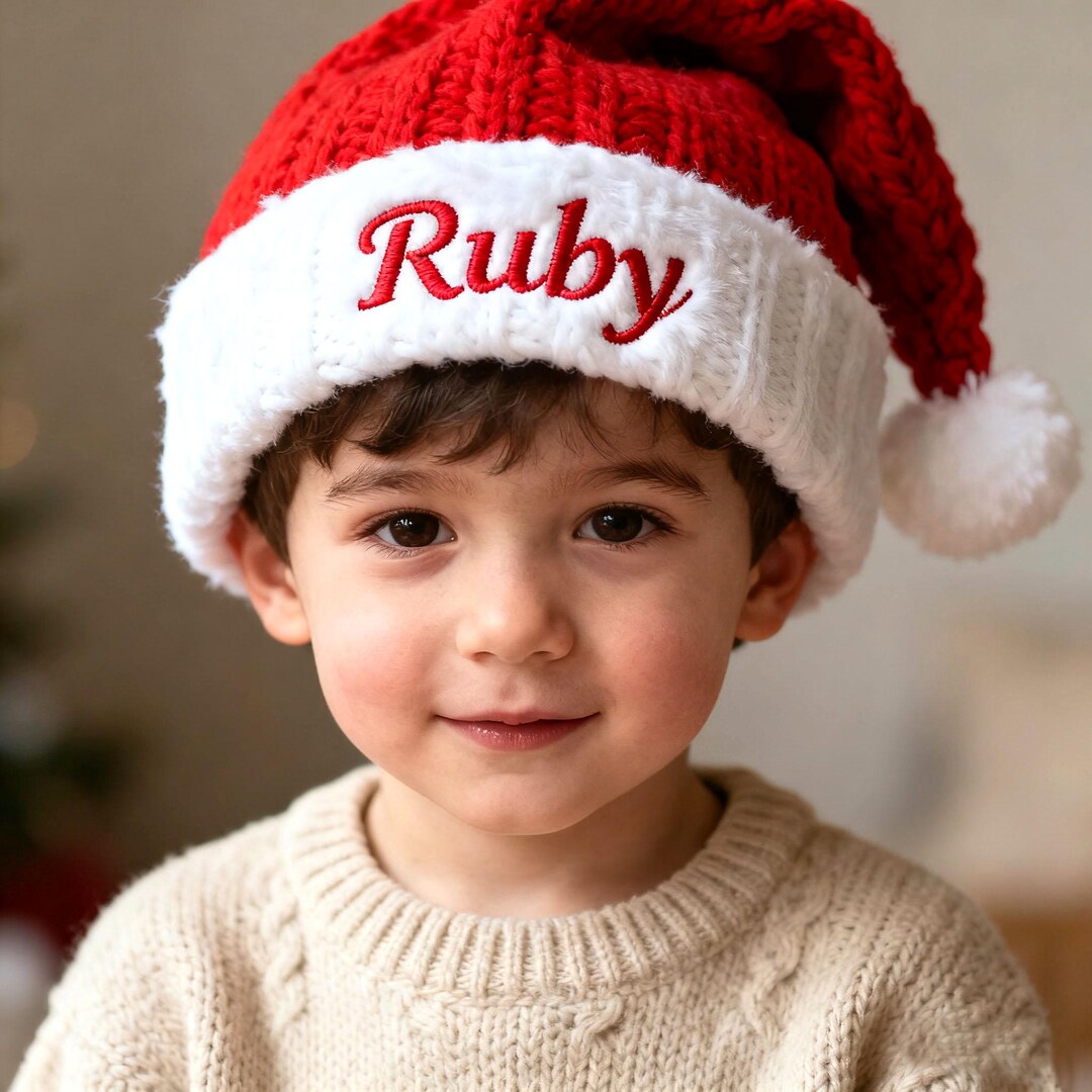 Custom Family Christmas Hats,personalized Christmas Beanie With Name ...