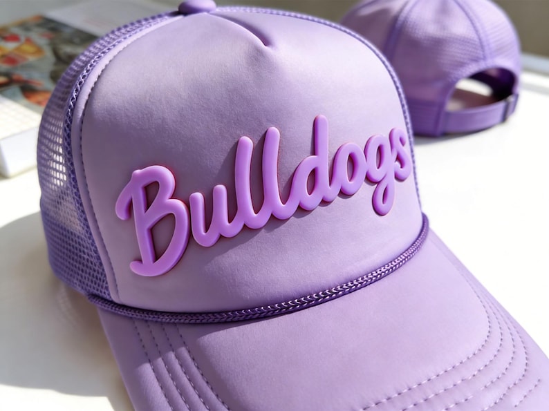Custom Puff Hat, Custom Puff Trucker Hat, Custom Cursive Hat, Puff ...