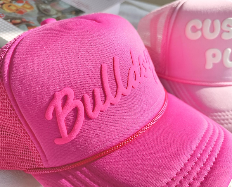 Custom Puff Hat, Custom Puff Trucker Hat, Custom Cursive Hat, Puff ...