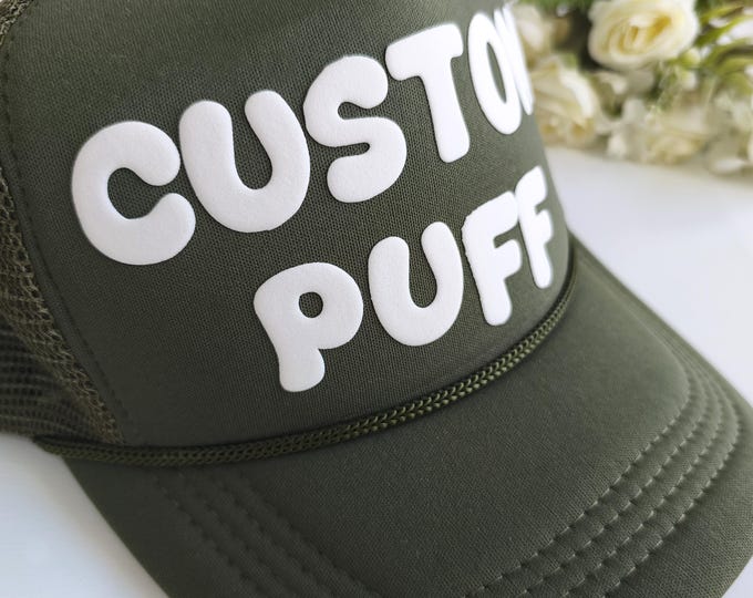 Custom Puff Print Hat, Custom Foam Hat, Custom Mesh Trucker Hat, High ...