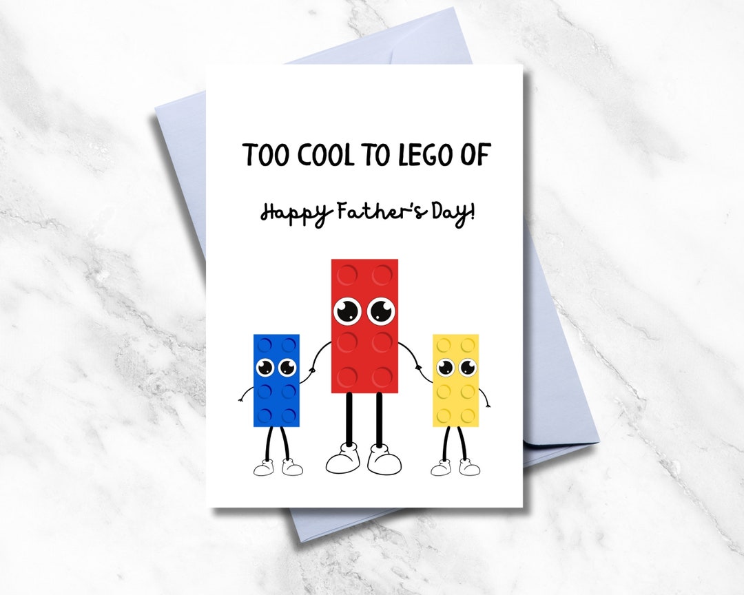 Father's Day Card - Building Bricks - Etsy