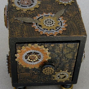Steampunk Industrial III Decorative Altered Art Mixed Media Keepsake ...