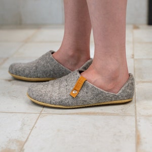 Convertible Felted Wool Slippers: Unisex Slip-on Mules, Handmade - Etsy