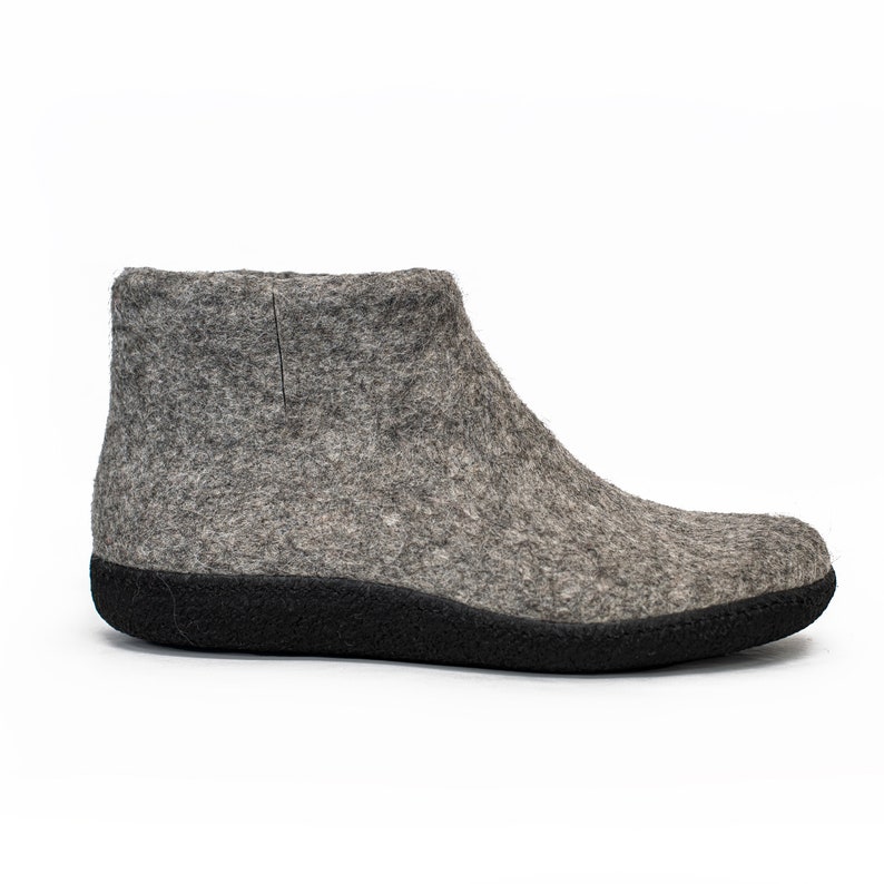 Handmade Felted Wool Booties: Women's Cozy Comfort Boots Slippers With ...