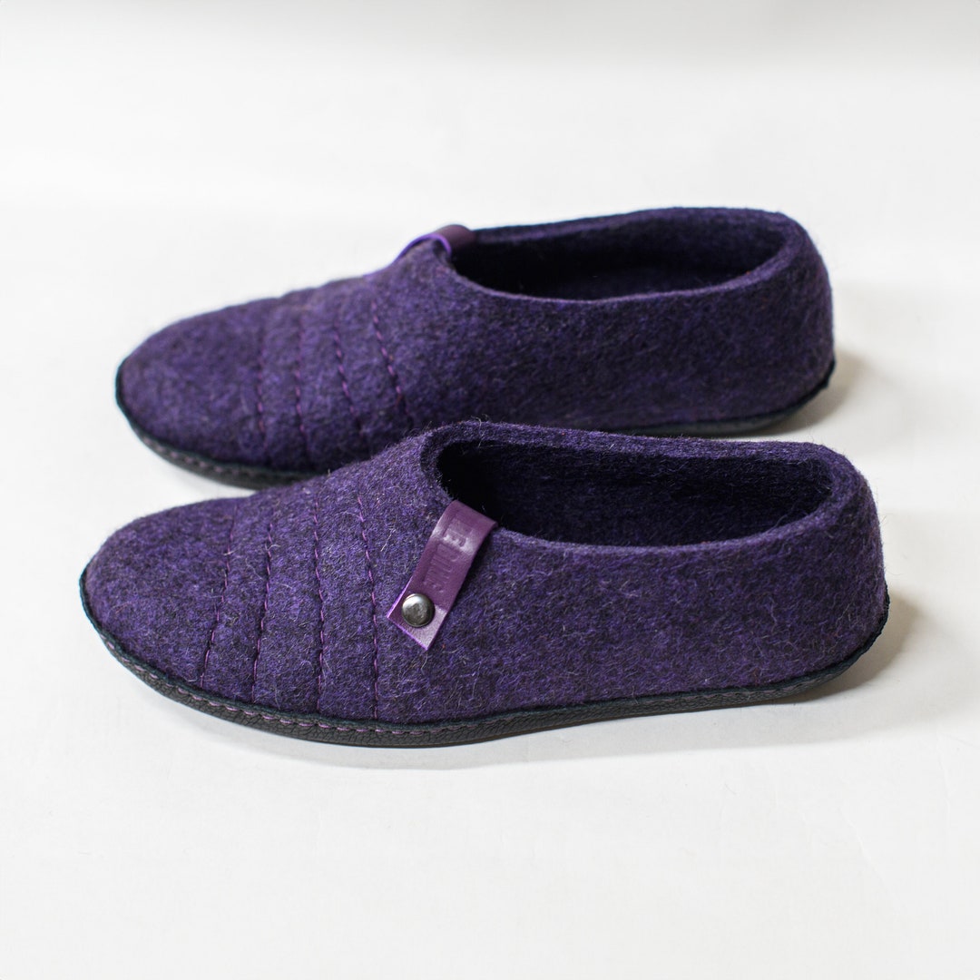 Felted Wool Clog Slippers: Women's COCOON Shoes, Flexible Sole - Etsy