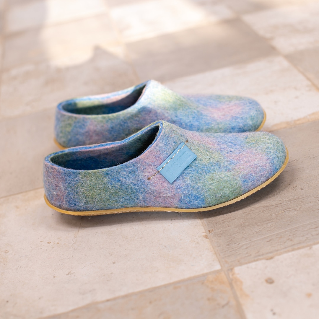 Handmade Wool Clogs: Women's Lightweight Boiled Wool Slippers - Etsy