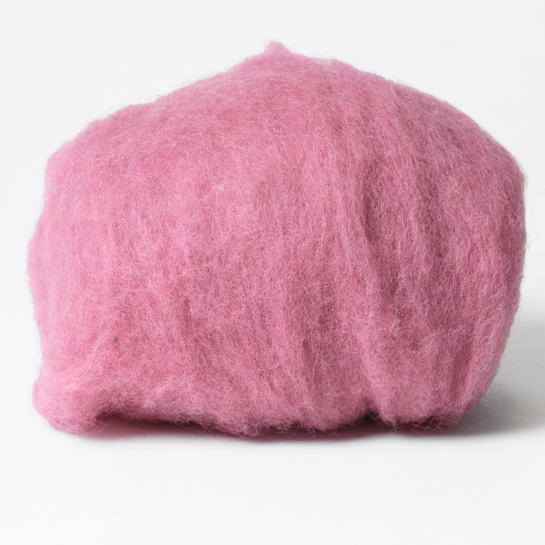 Roso Wool Best for Wet Felting Wool, Pale Pink Bergschaf Wool ...
