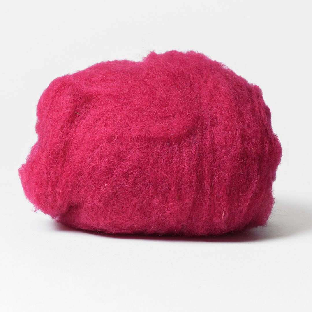 Hot Pink Wet Felting Wool, Cyclamen Bergschaf Wool, Tyrollean Wool ...
