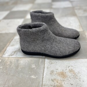 Handmade Felted Wool Booties: Women's Cozy Comfort Boots Slippers With ...