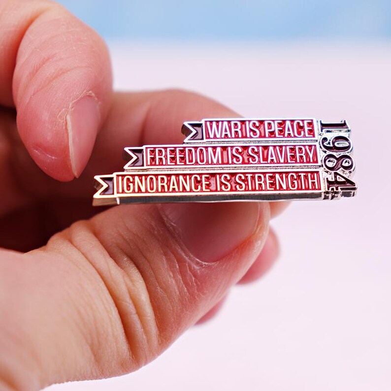 1984 Book Nineteen Eighty-four Enamel Pin George Orwell Dystopian ...