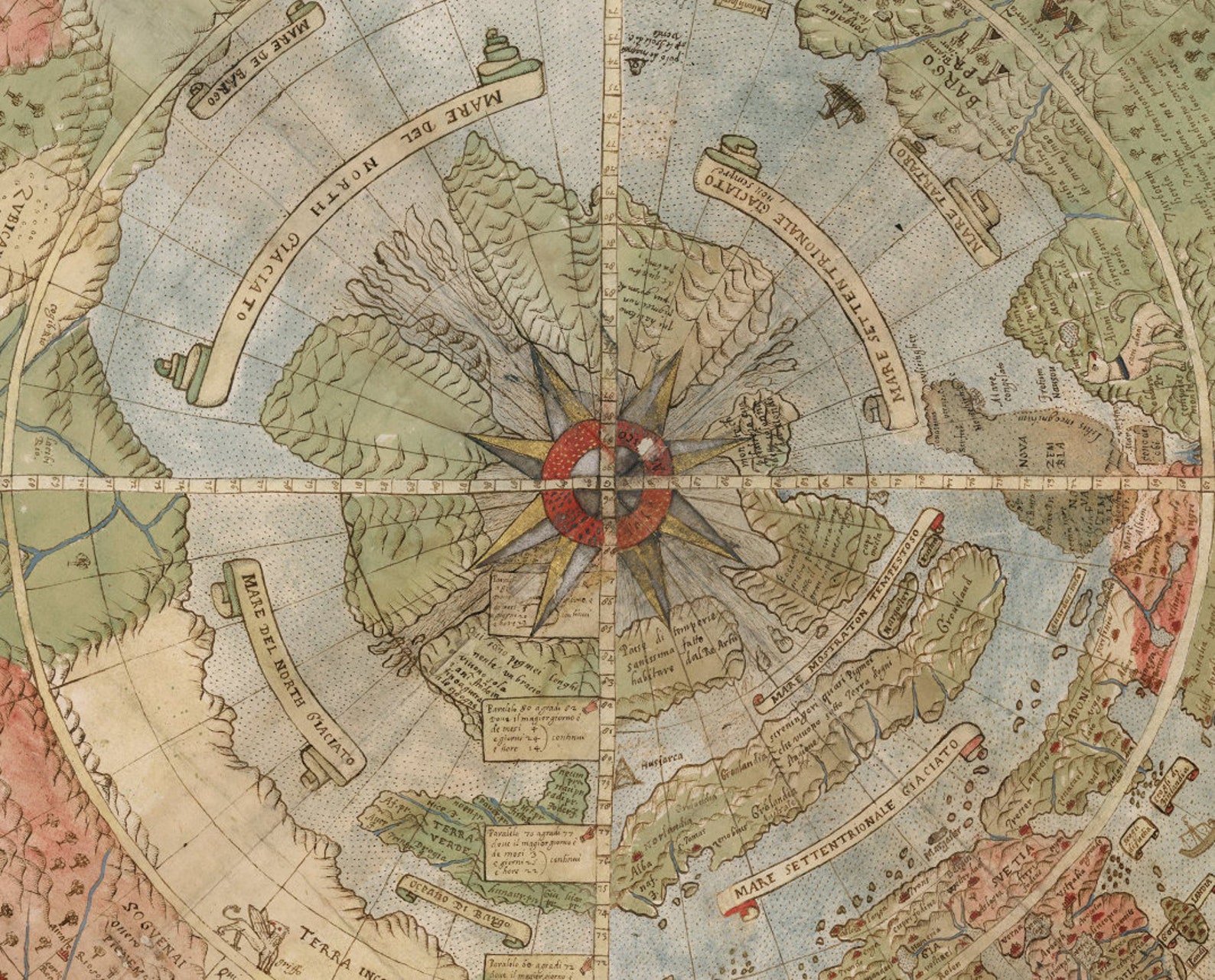 Urbano Monte's Composite Flat Earth Map of the World Hi-res Digital ...