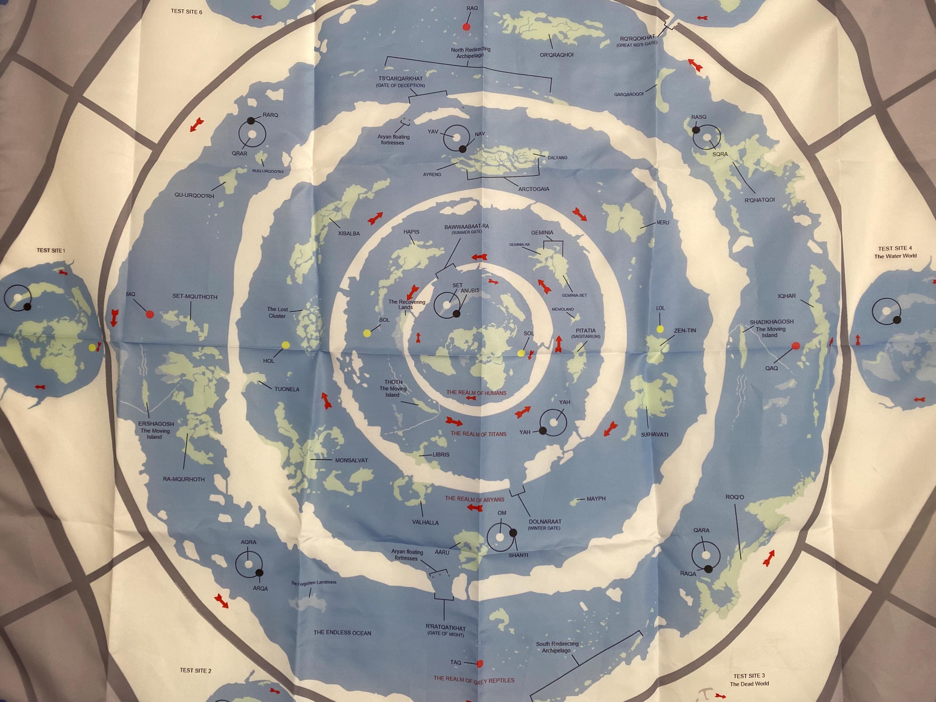 XXL Flat Earth Worldmap Flag Poster Beyond the Ice Wall of Antarctica ...