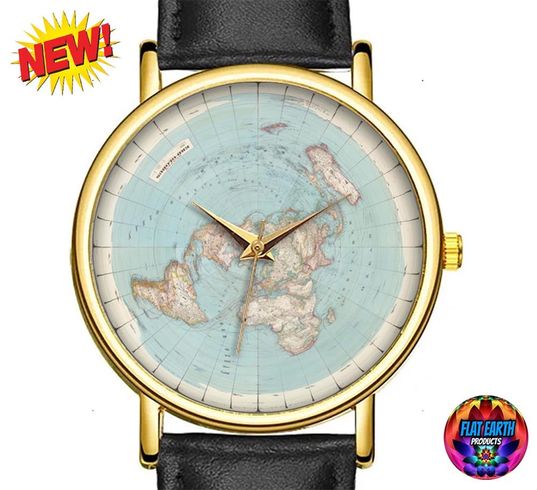 Henze's Erd-globus Flat Earth Wristwatch 1891 Map Watch World Adolf ...