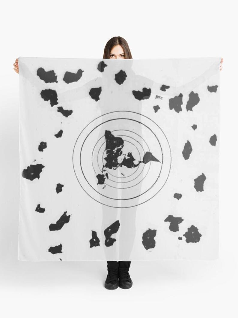 XXL Buddhist Temple Map Flag Flat Earth Beyond Antarctica Ice Wall ...