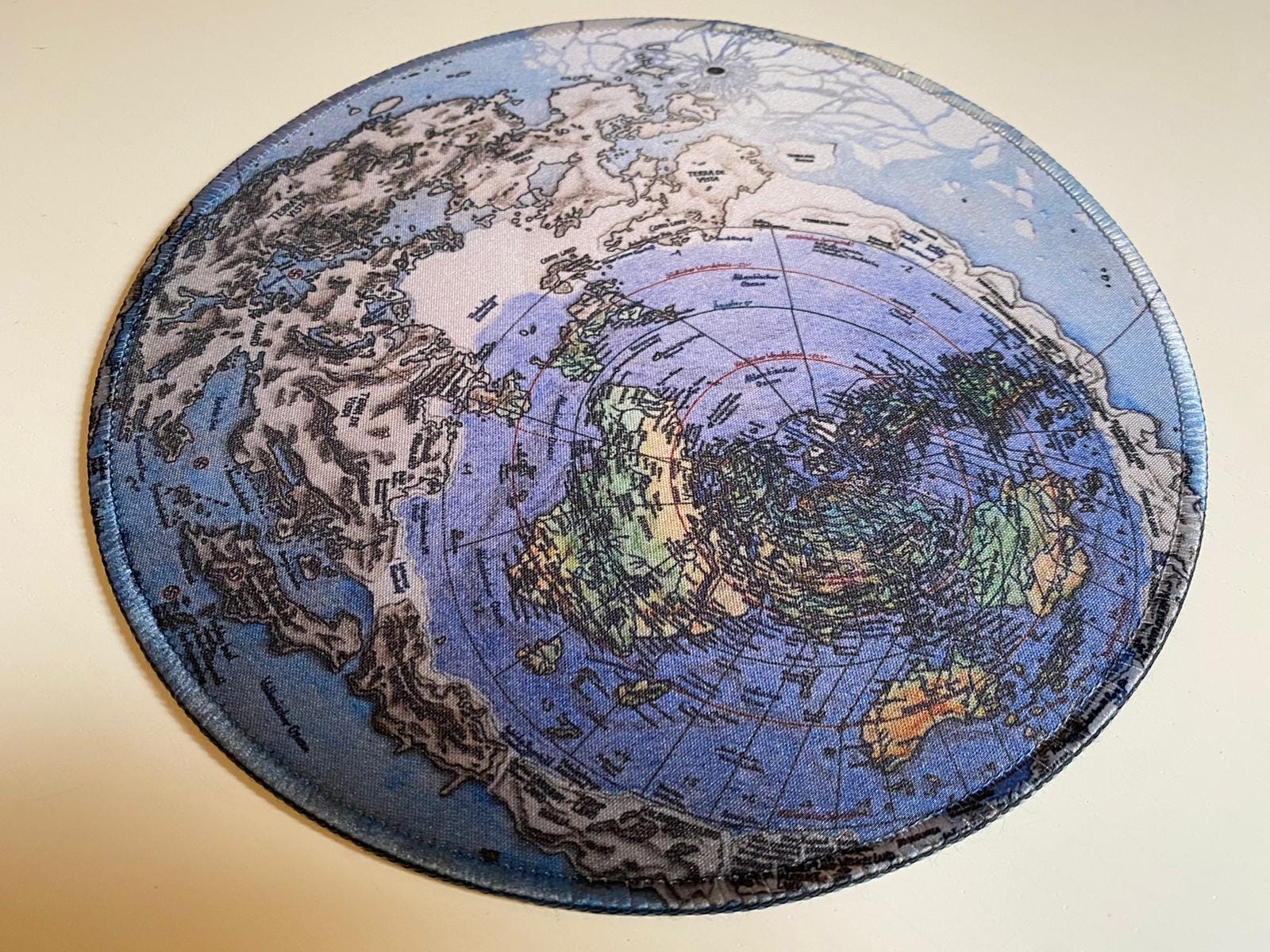 Flat Earth Plasma Moon & Beyond Map Mousepad More Land Realm German ...