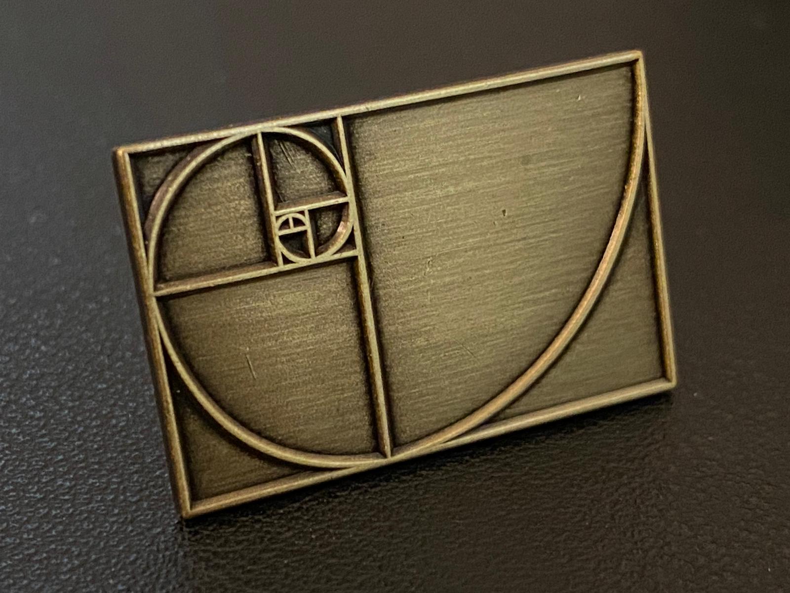 Fibonacci Sequence Spiral Golden Ratio Enamel Pin Mathematics Italy ...