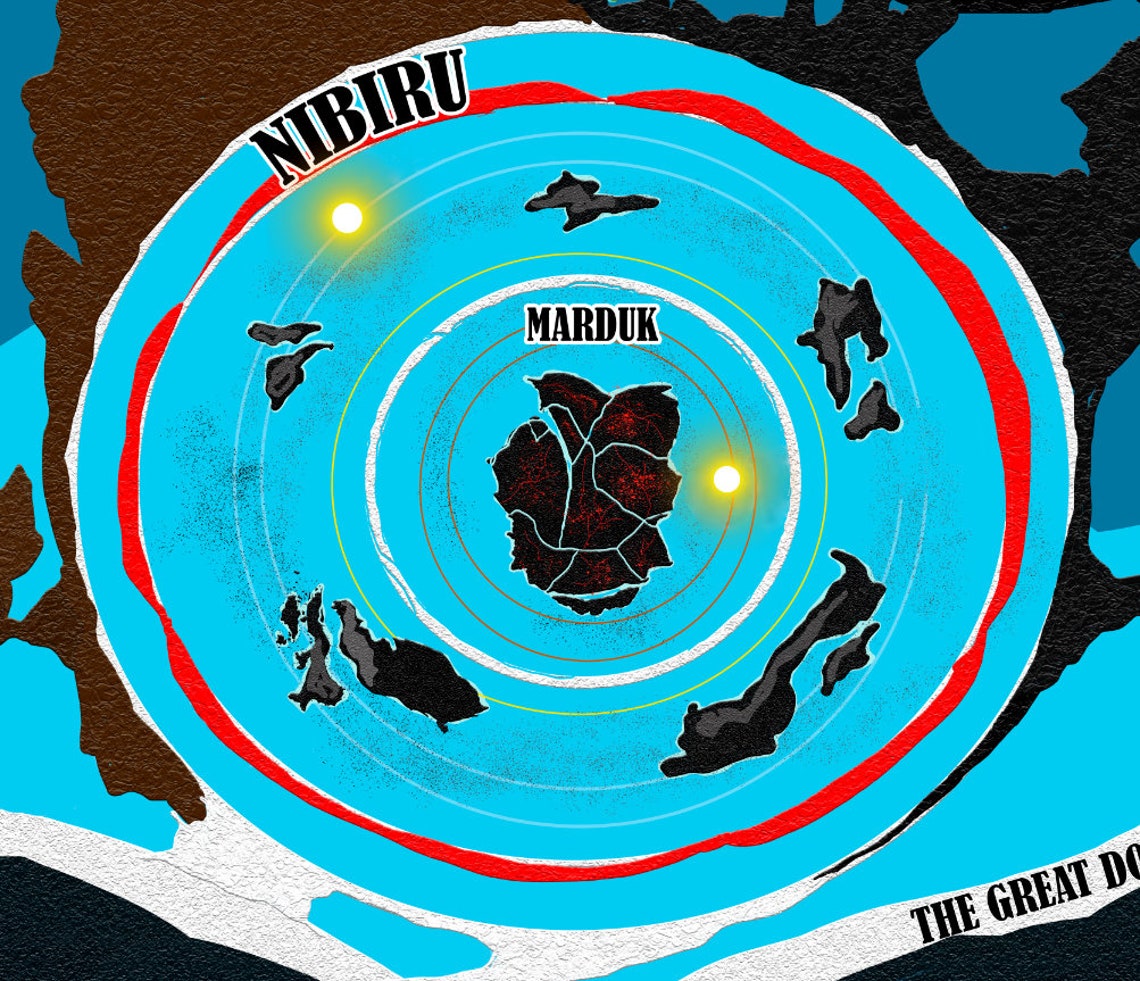 Terra Infinita Flat Earth Map Realm Hi-res Digital Download Beyond the ...