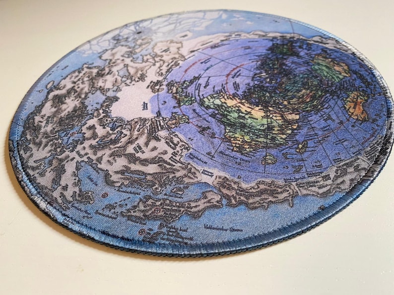 Flat Earth Plasma Moon & Beyond Map Mousepad More Land Realm German ...