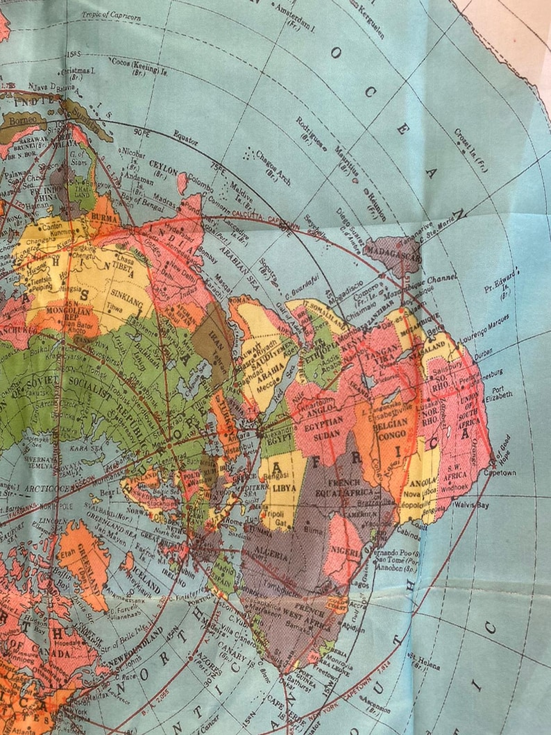 Flat Earth Flag CBS American School of the Air Age 1943 XXL High ...