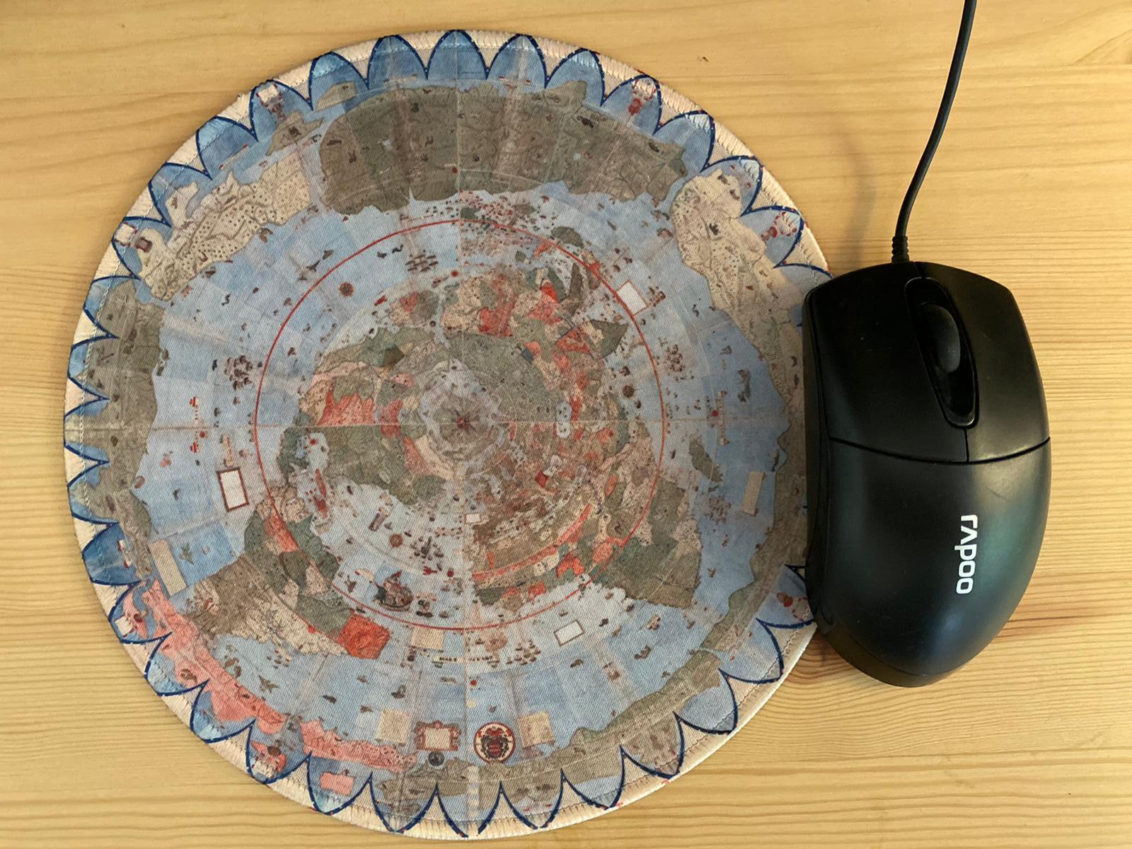 Urbano Monte Planisphere Map 1587 Flat Earth Mousepad PC Table Mat ...