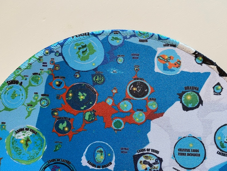 Terra Infinita Mousepad Flat Earth Map PC Mat Beyond Antarctica Land ...