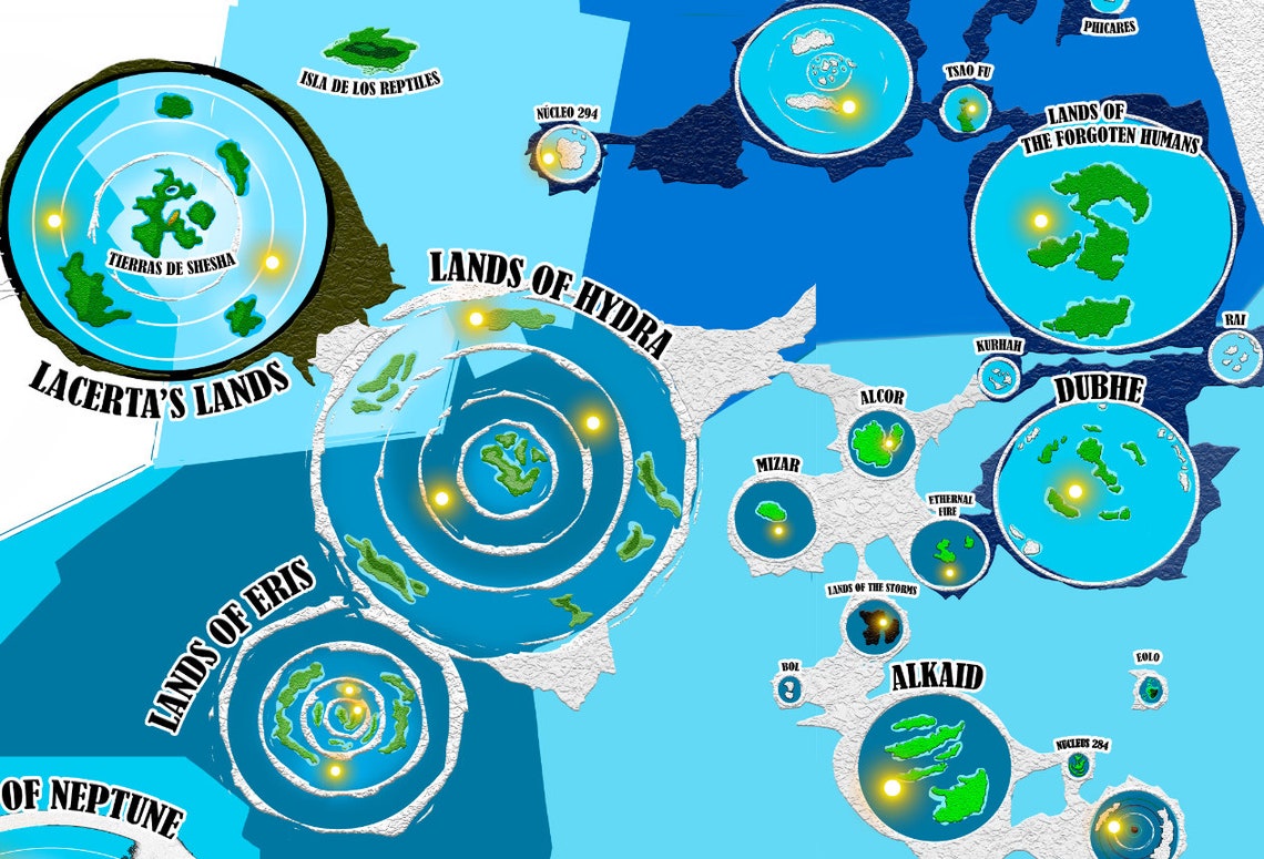 Terra Infinita Flat Earth Map Realm Hi-res Digital Download Beyond the ...