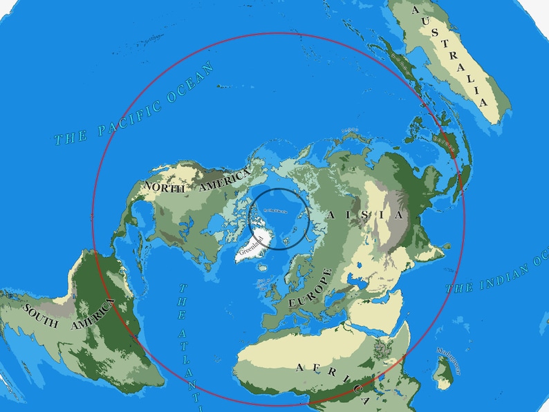 V3.0 the World Beyond the Ice Wall Hi-res Digital Download Flat Earth ...