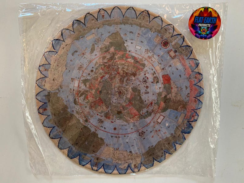 Urbano Monte Planisphere Map 1587 Flat Earth Mousepad PC Table Mat ...