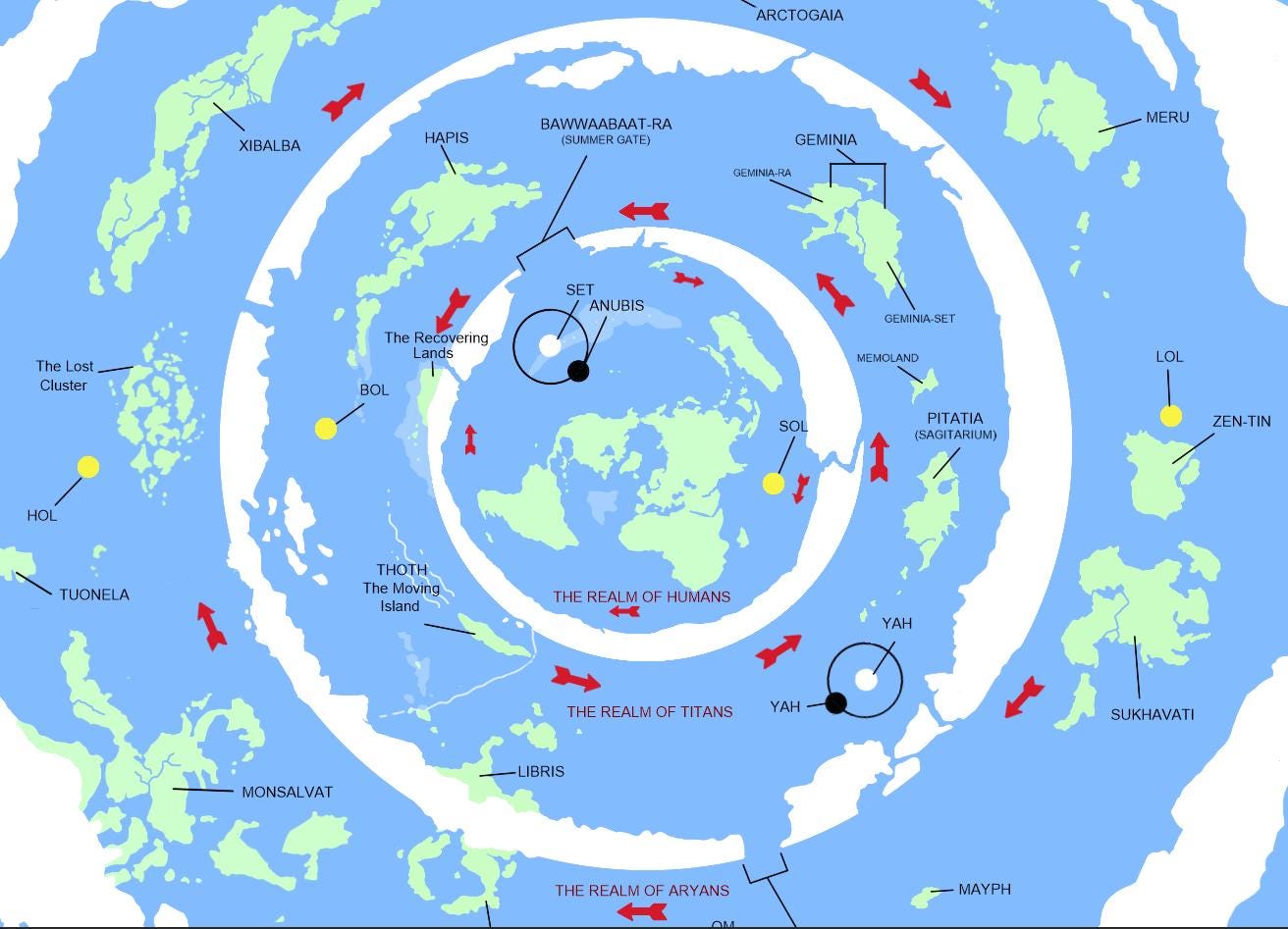 XXL Flat Earth Worldmap Flag Poster Beyond the Ice Wall of Antarctica ...