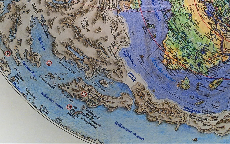 ENGLISH Version Plasma Moon Map Cotton Canvas Poster More Land Cosmos ...