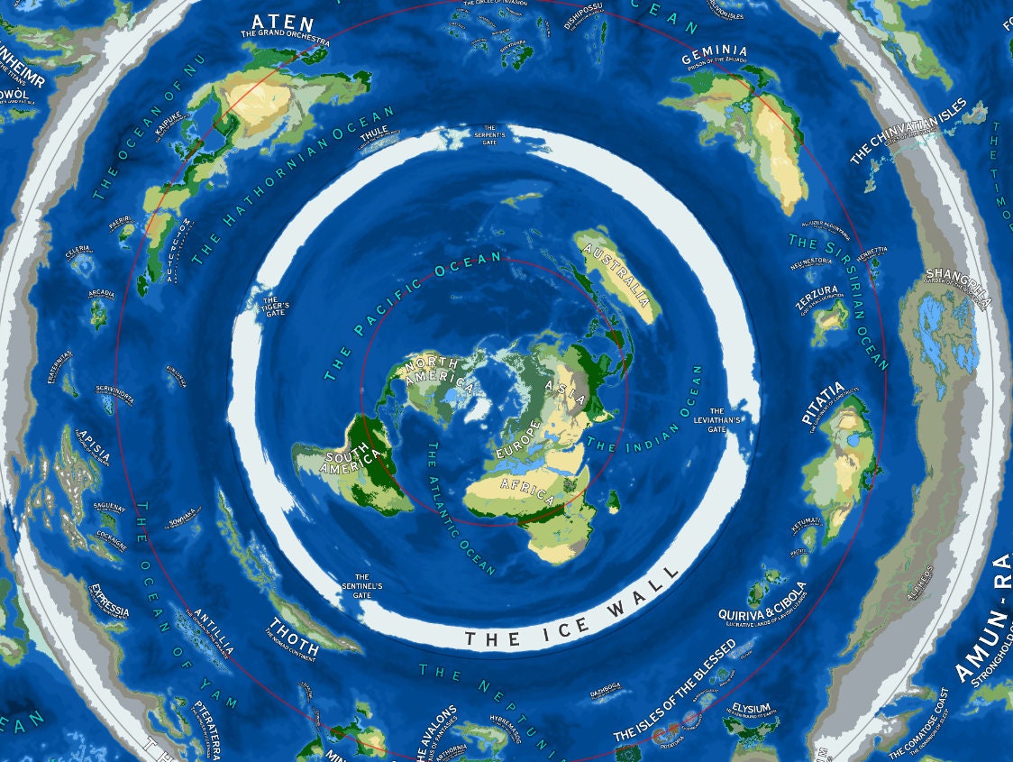 V2.0 the World Beyond the Ice Wall Hi-res Digital Download Flat Earth ...