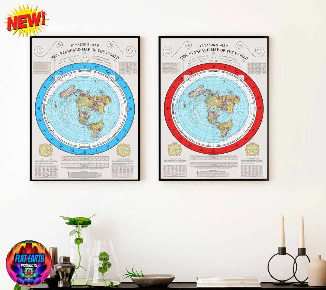 HD Remastered: New Standard World Map Alex Gleason's Flat Earth Canvas ...