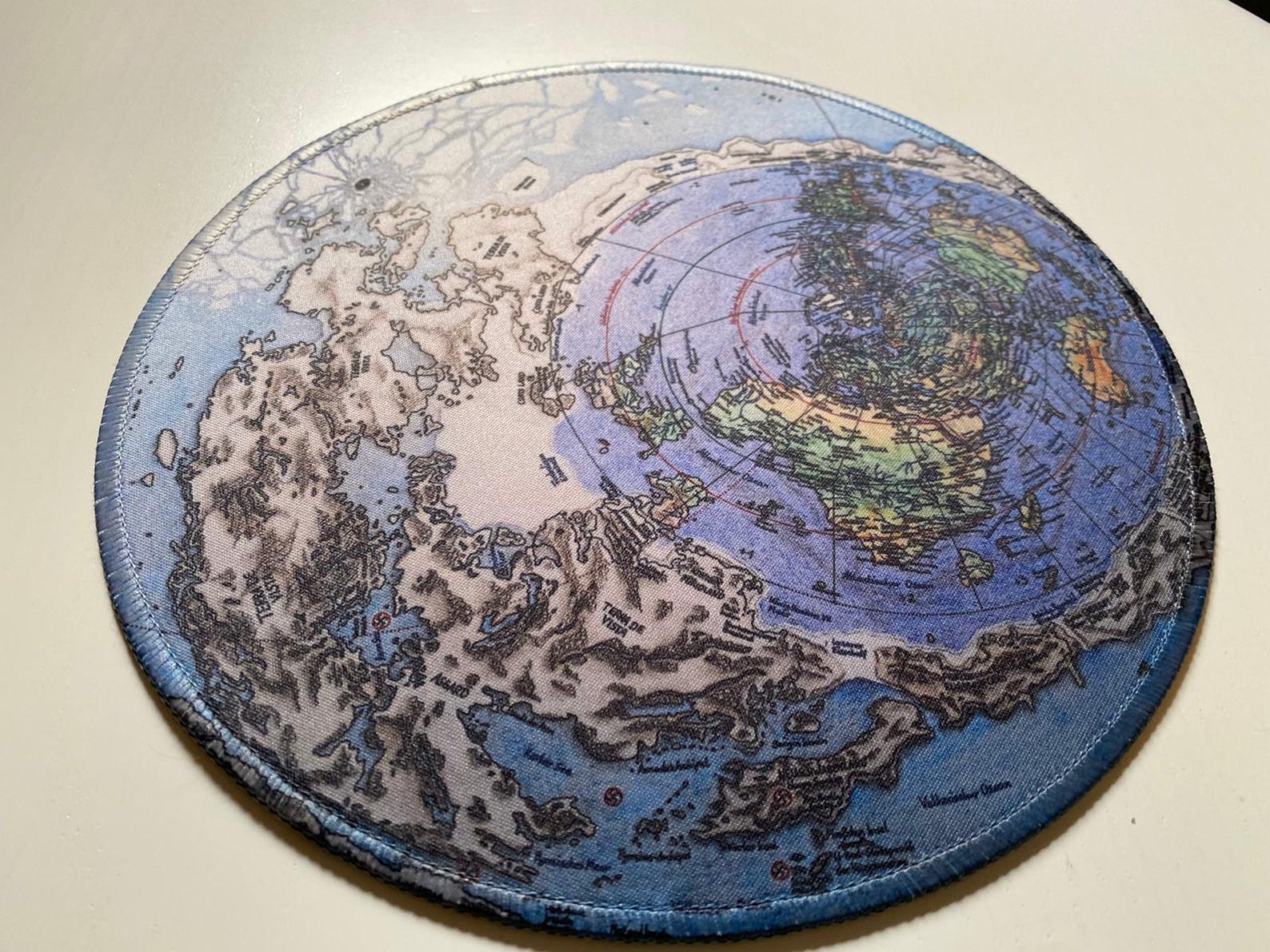 Flat Earth Plasma Moon & Beyond Map Mousepad More Land Realm German ...