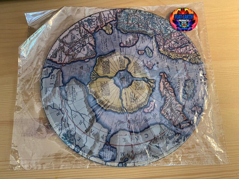 Hyperborea North Pole Flat Earth Map Mousepad 1595 Mercator PC Mat ...