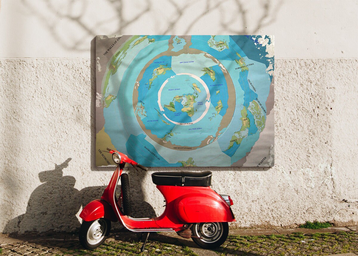 V1.0 the World Beyond the Ice Wall Hi-res Digital Download Flat Earth ...