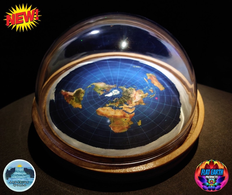 Flat Earth Model World Map Large Wood Display Gleason Hyperborea Eden ...