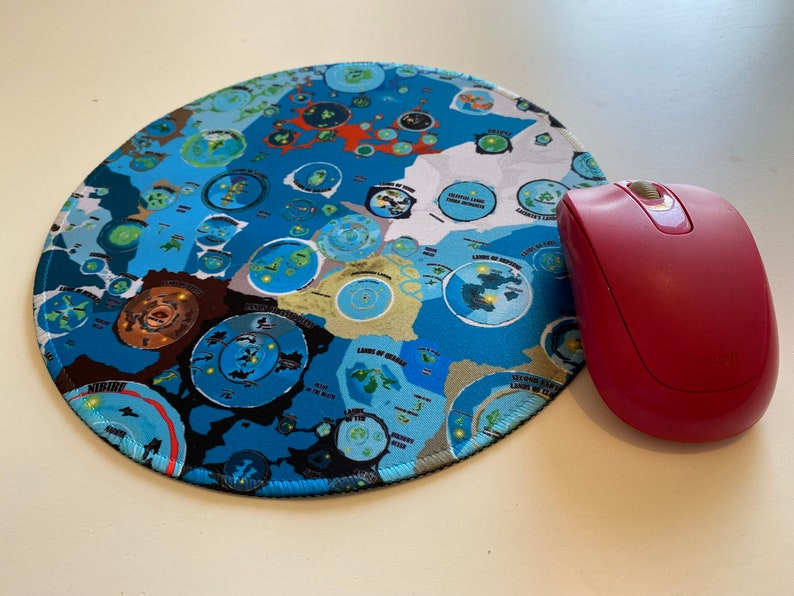 Terra Infinita Mousepad Flat Earth Map PC Mat Beyond Antarctica Land ...
