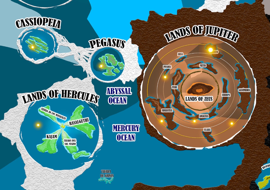 Terra Infinita Flat Earth Map Realm Hi-res Digital Download Beyond the ...