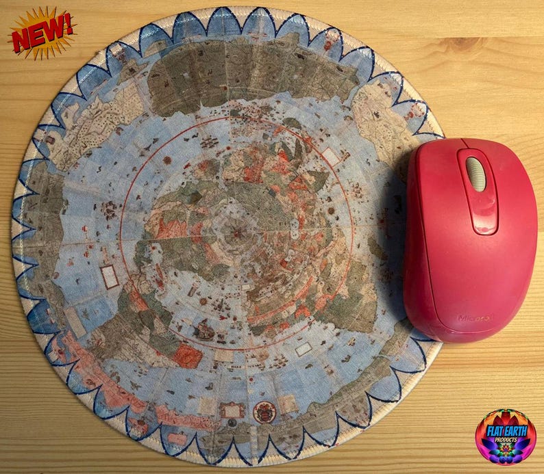 Urbano Monte Planisphere Map 1587 Flat Earth Mousepad PC Table Mat ...