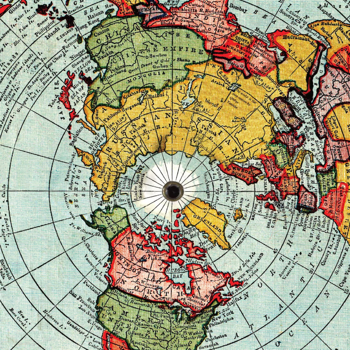 2-versions Flat Earth Map Alex Gleason 1892 New Standard Map of the ...