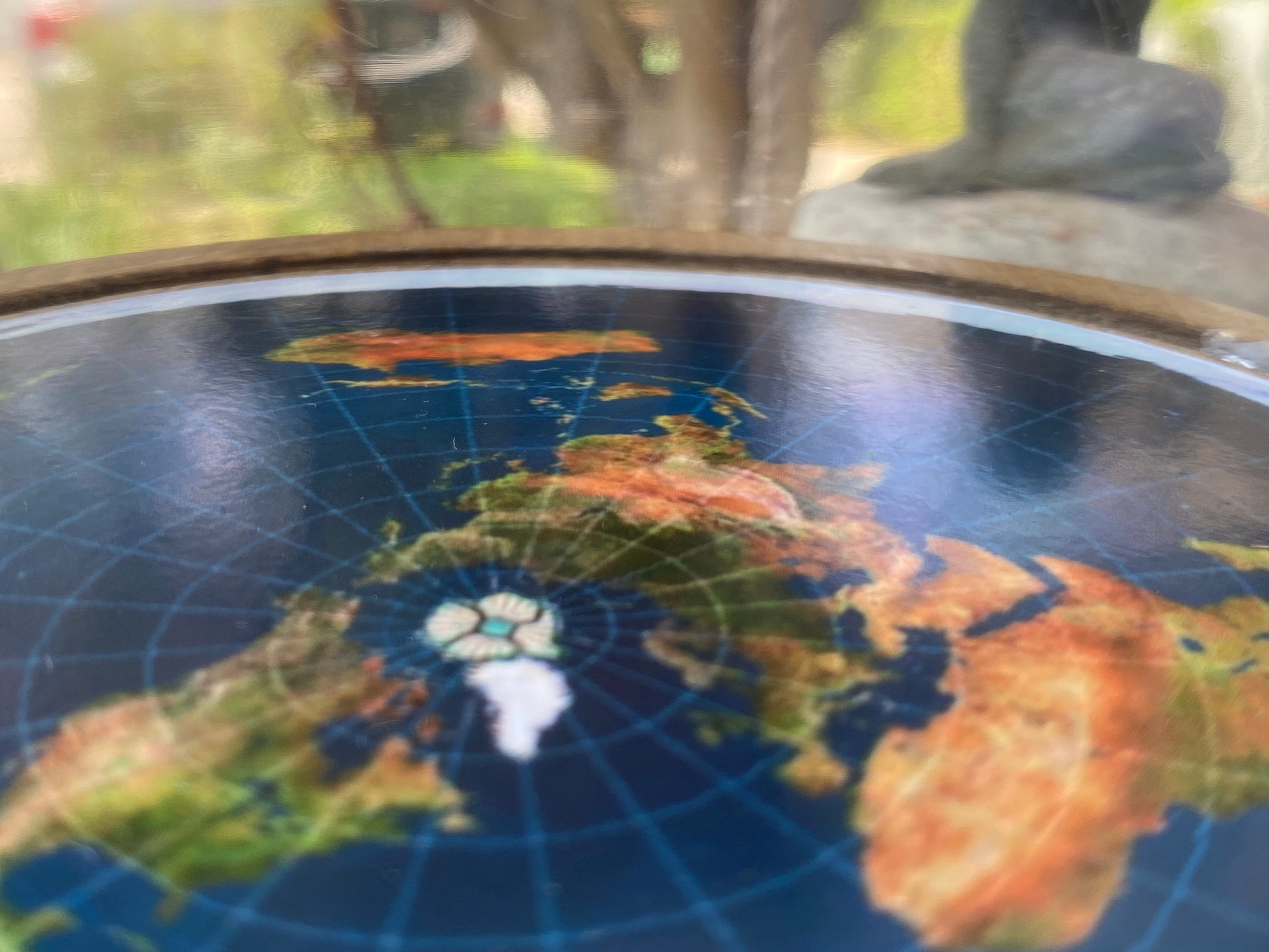 Flat Earth Model World Map Large Wood Display Gleason Hyperborea Eden ...